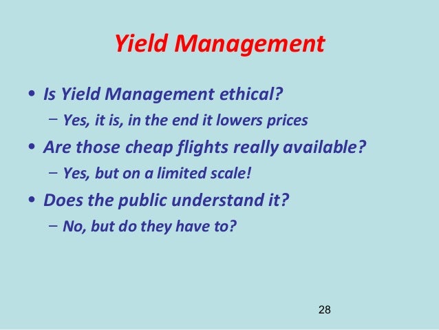 Yield management