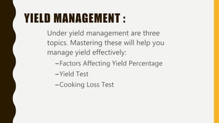 Yield management | PPTX