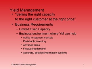 Yield management | PPT