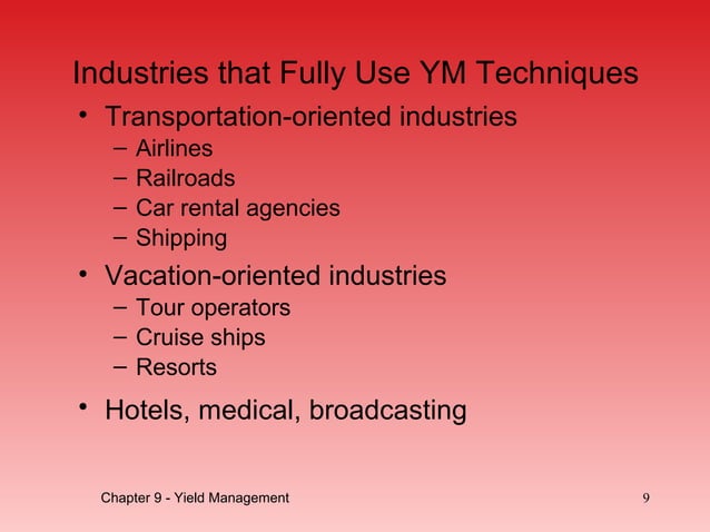 Yield management | PPT