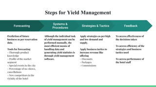Yield management - Front office | PPTX