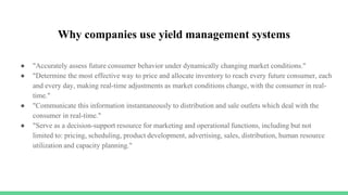 Yield management - Front office | PPTX