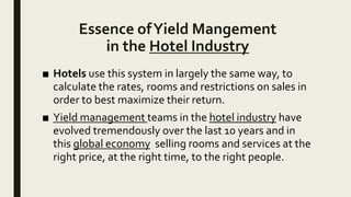 What is Yield Management ? - Hotel and Business | PPTX