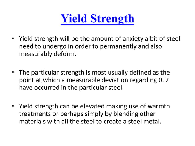 Yield strength | PPT | Free Download