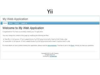 Yii Introduction | PPT