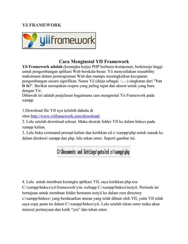 Yii framework | PDF