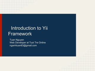 Introduction Yii Framework | PDF | Databases | Computer Software and Applications