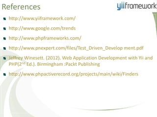 Yii framework | PPT