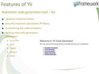 Yii framework | PPT