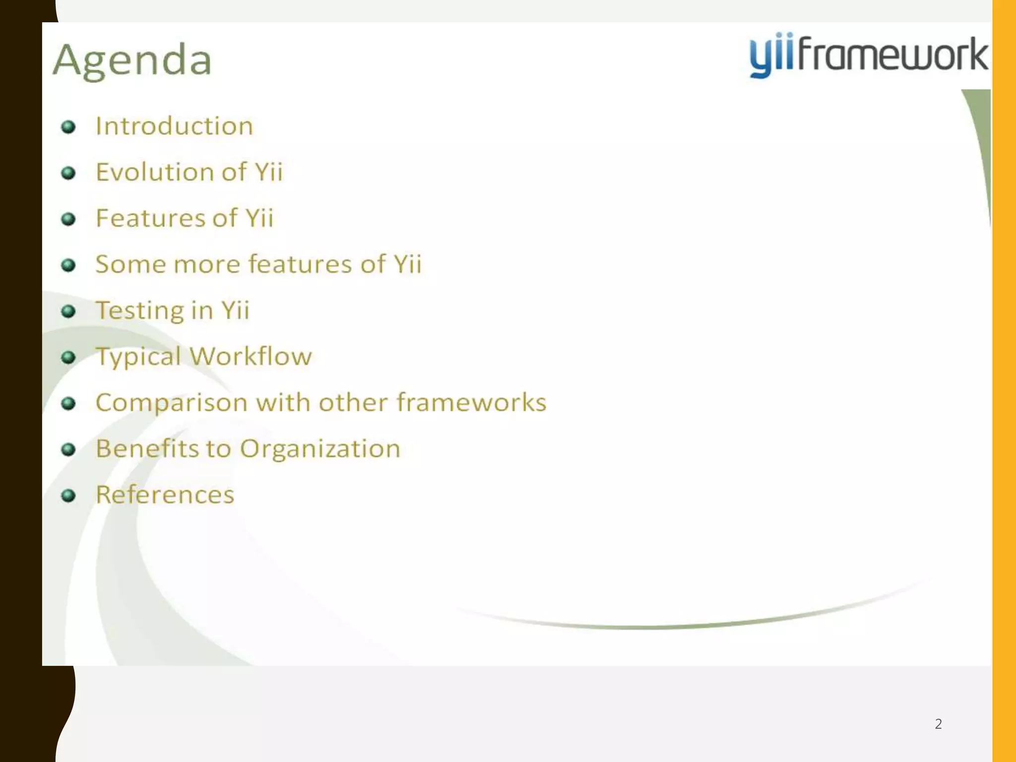 Yii framework | PPT