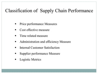 Supply Chain Performance | PPTX