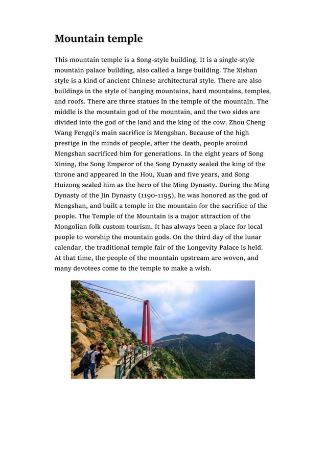 Yimeng mountain range | PDF | Parks | Attractions