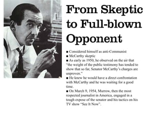 See It Now: Murrow vs McCarthy | PPT