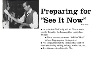 See It Now: Murrow vs McCarthy | PPT