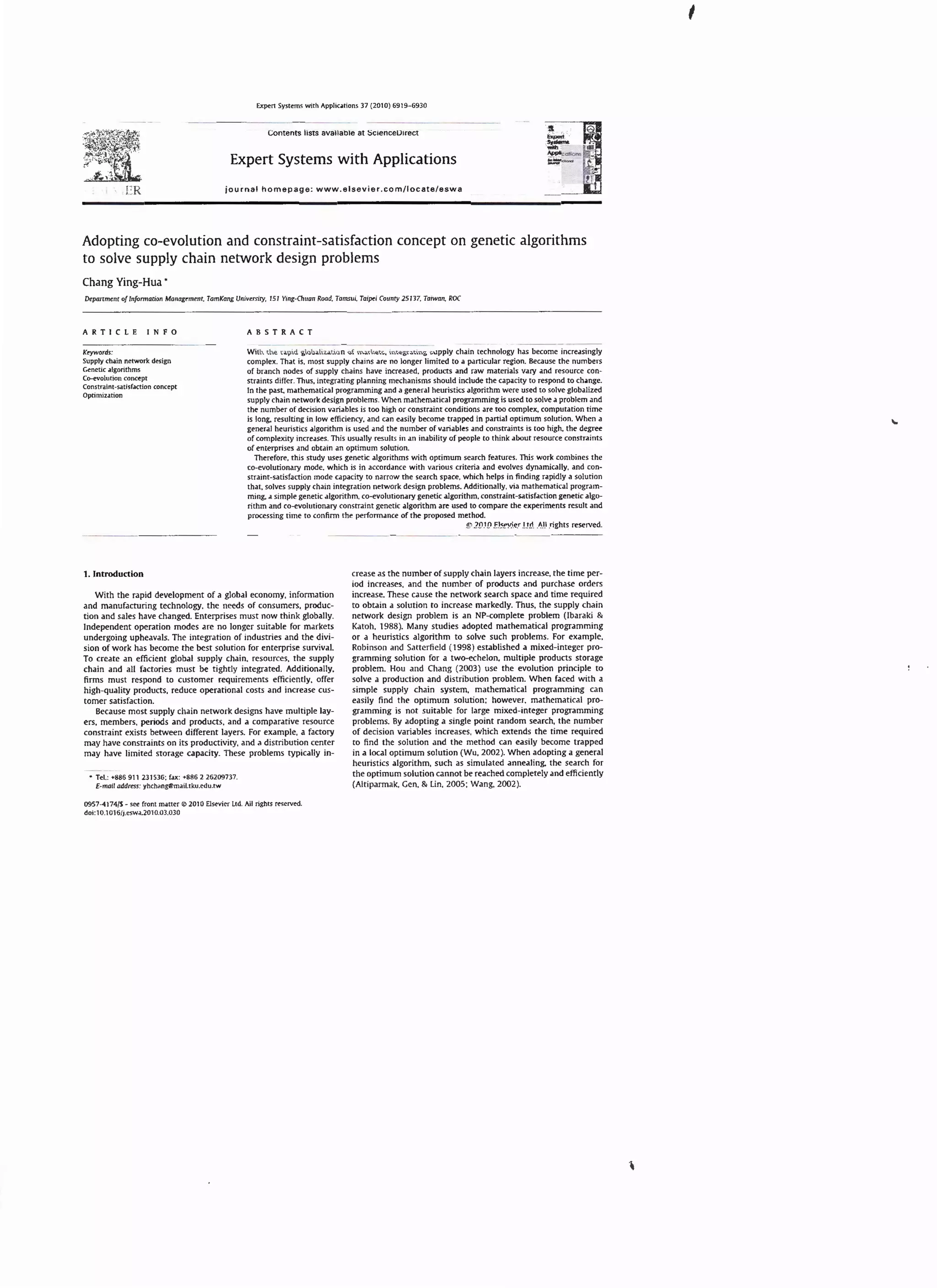Ying Hua C 2010 Adopting Co Evolution And Constraint Satisfaction Concept On Genetic