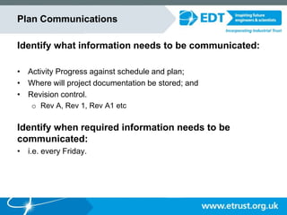 EDT Project Management Workshop | PPT
