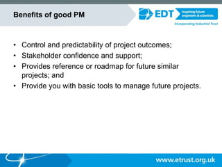 EDT Project Management Workshop | PPT