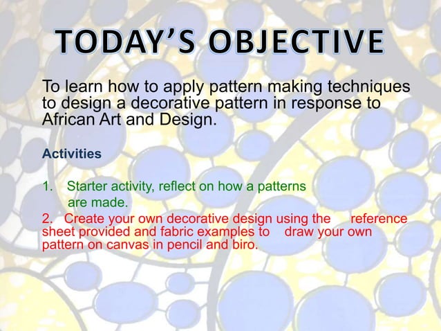 Yinka Shonibare-textiles-TES | PPTX | Needlework | Arts and Crafts