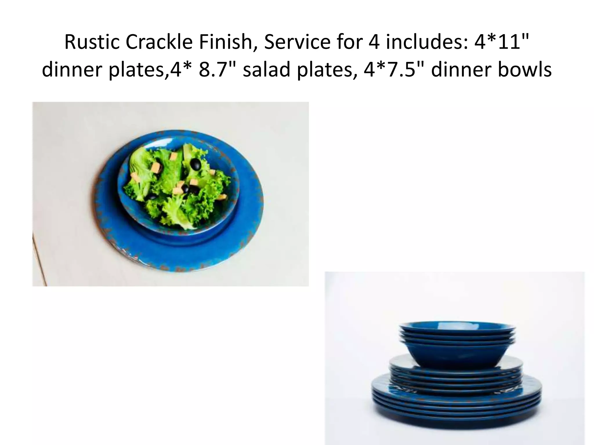 Yinshine 12pcs rustic melamine dinnerware set | PPTX