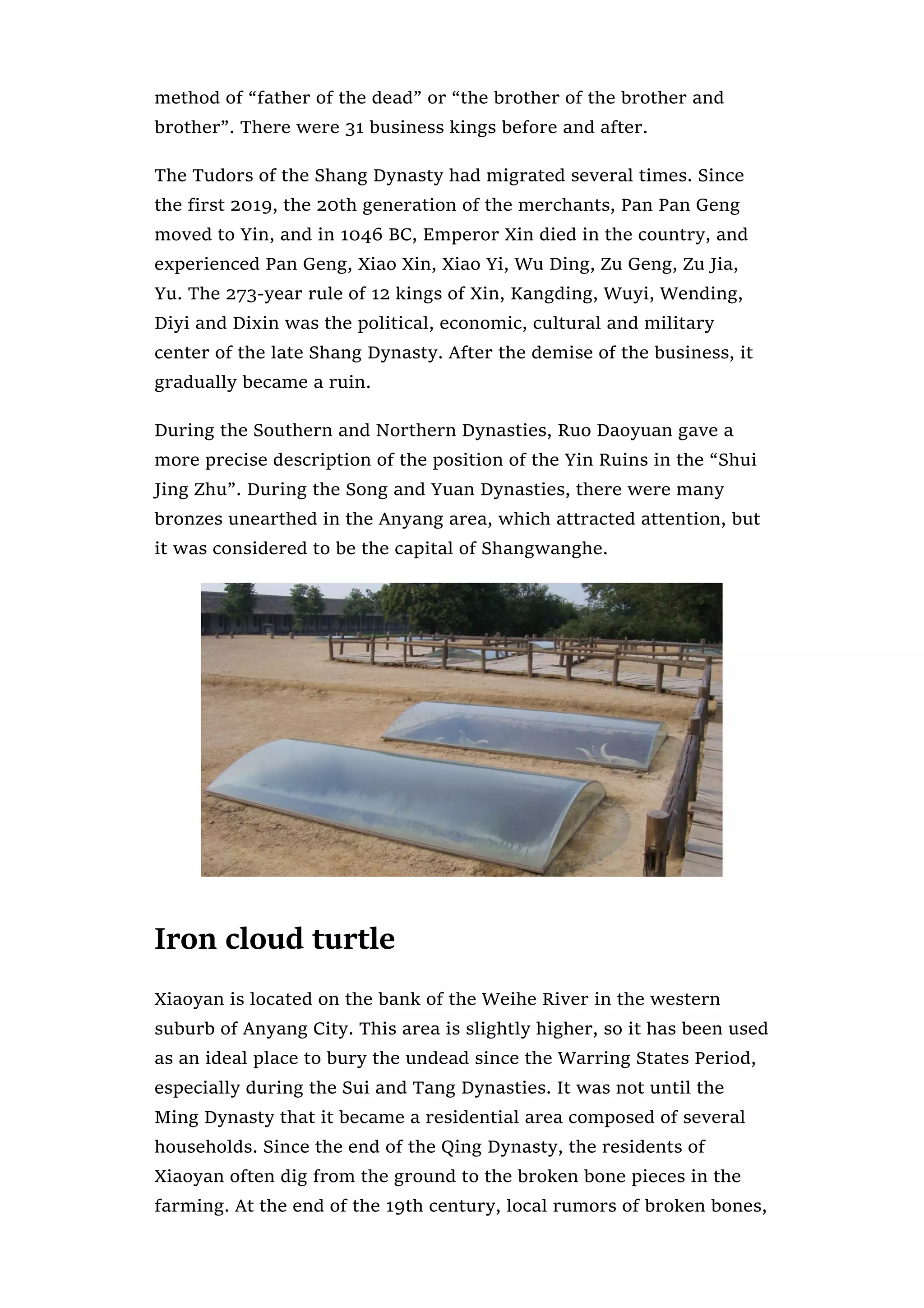 Yinxu scenic spot, anyang, henan | PDF