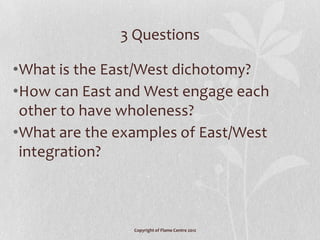 Integration of East and West Perspectives Using Yin/Yang as a Lens | PPTX