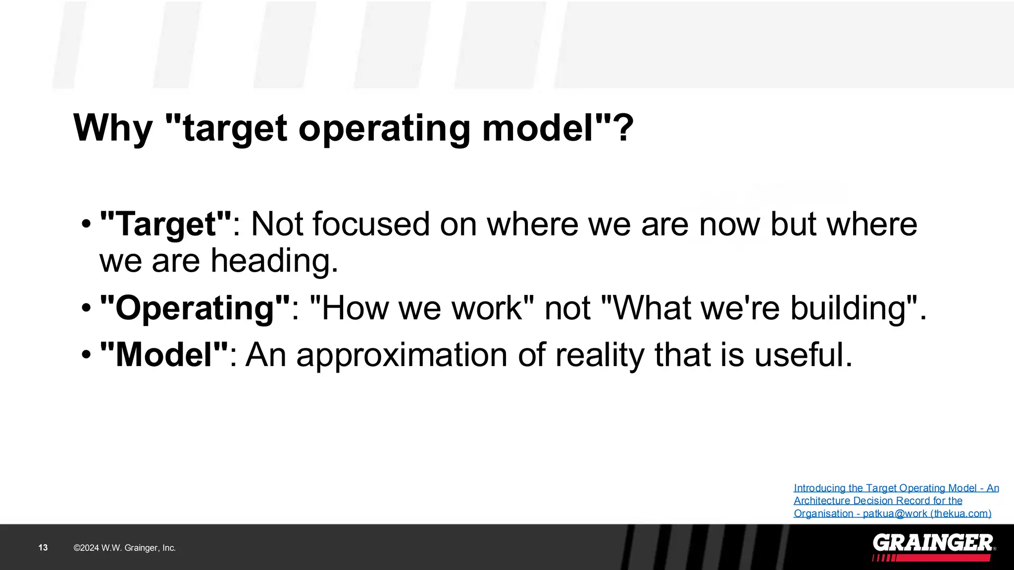 Safe, Responsive, Trustworthy, Coherent: A Target Operating Model for ...