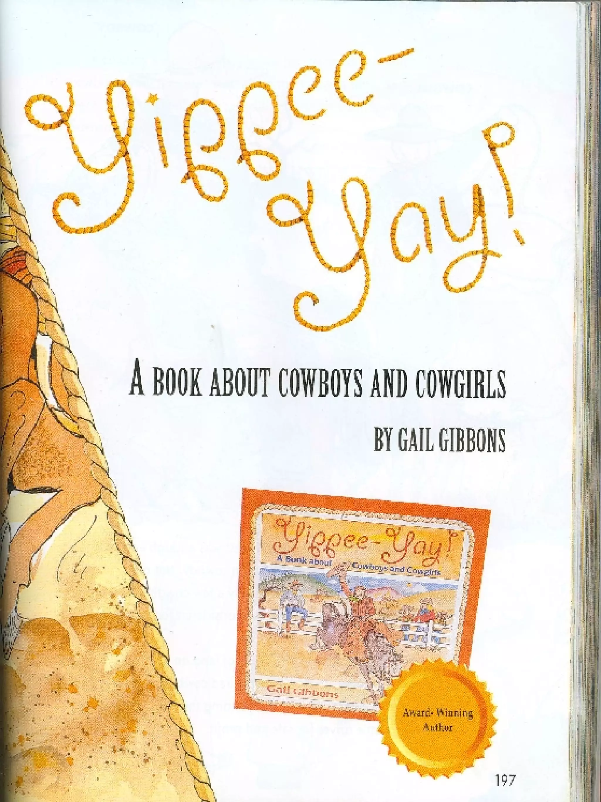 Yippee Yah A Book About Cowboys And Cowgirls | PPT