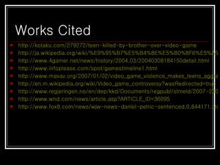 Yisel Aoi Video Games Promote Violence In Children | PPT