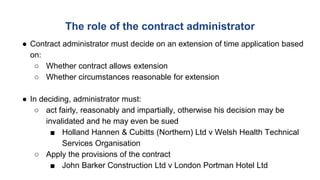 Extension of time in construction contracts | PPTX