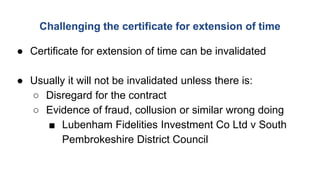 Extension of time in construction contracts | PPTX