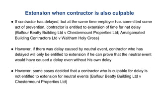 Extension of time in construction contracts | PPTX
