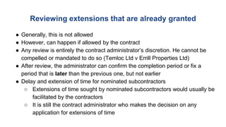Extension of time in construction contracts | PPTX