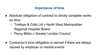 Extension of time in construction contracts | PPTX