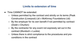 Extension of time in construction contracts | PPTX