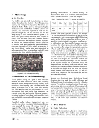 Macroscopic Traffic Flow model for nepalese roads | PDF