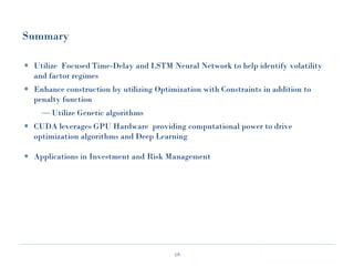 Deep Learning to Predict Regime Changes using Constrained Time Delay and Recurrent Neural ...