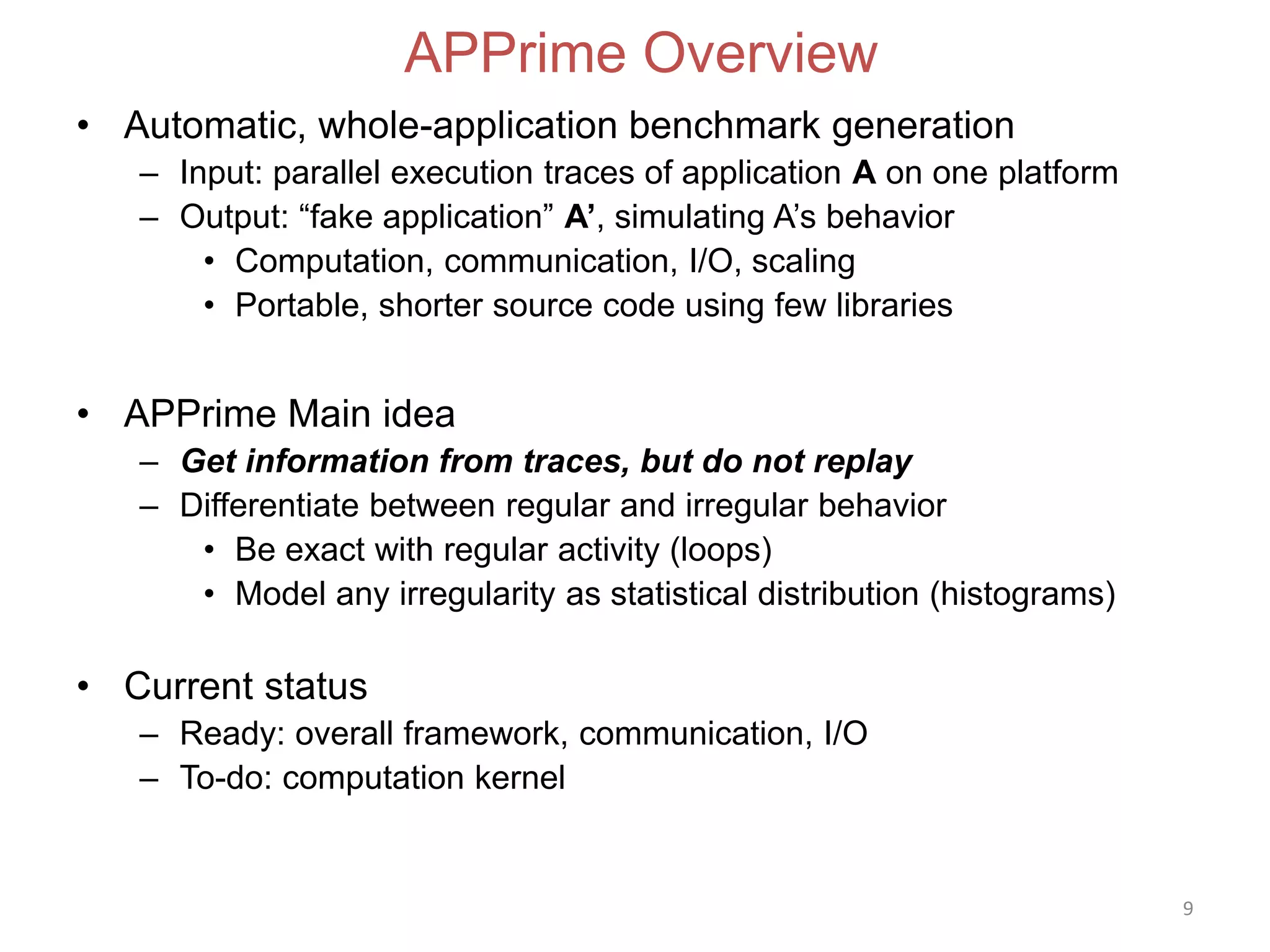 Combining Phase Identification And Statistic Modeling For Automated Parallel Benchmark