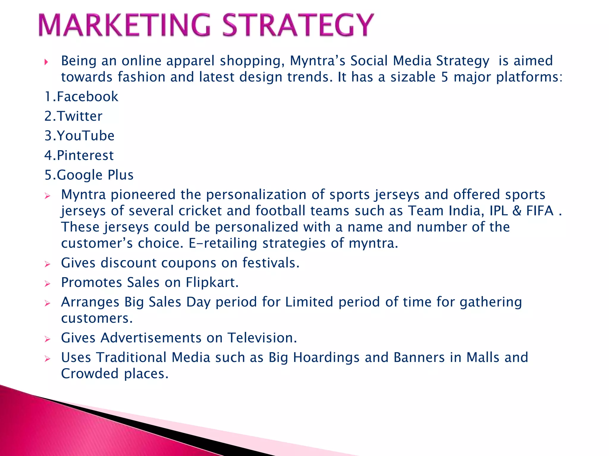 Ppt on Marketing strategy of Myntra | PPTX