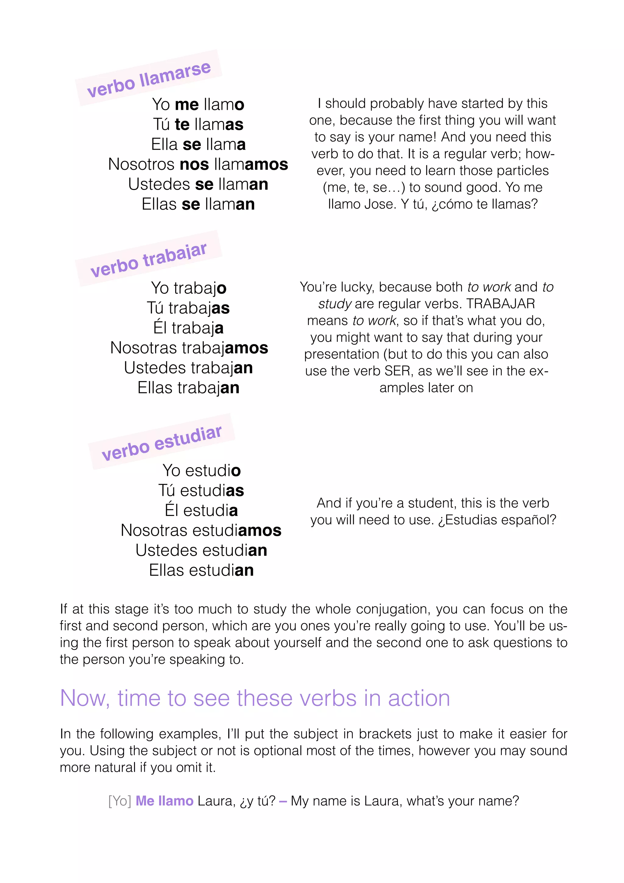 6 handy verbs to introduce yourself in spanish | PDF