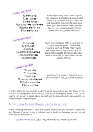 6 handy verbs to introduce yourself in spanish | PDF