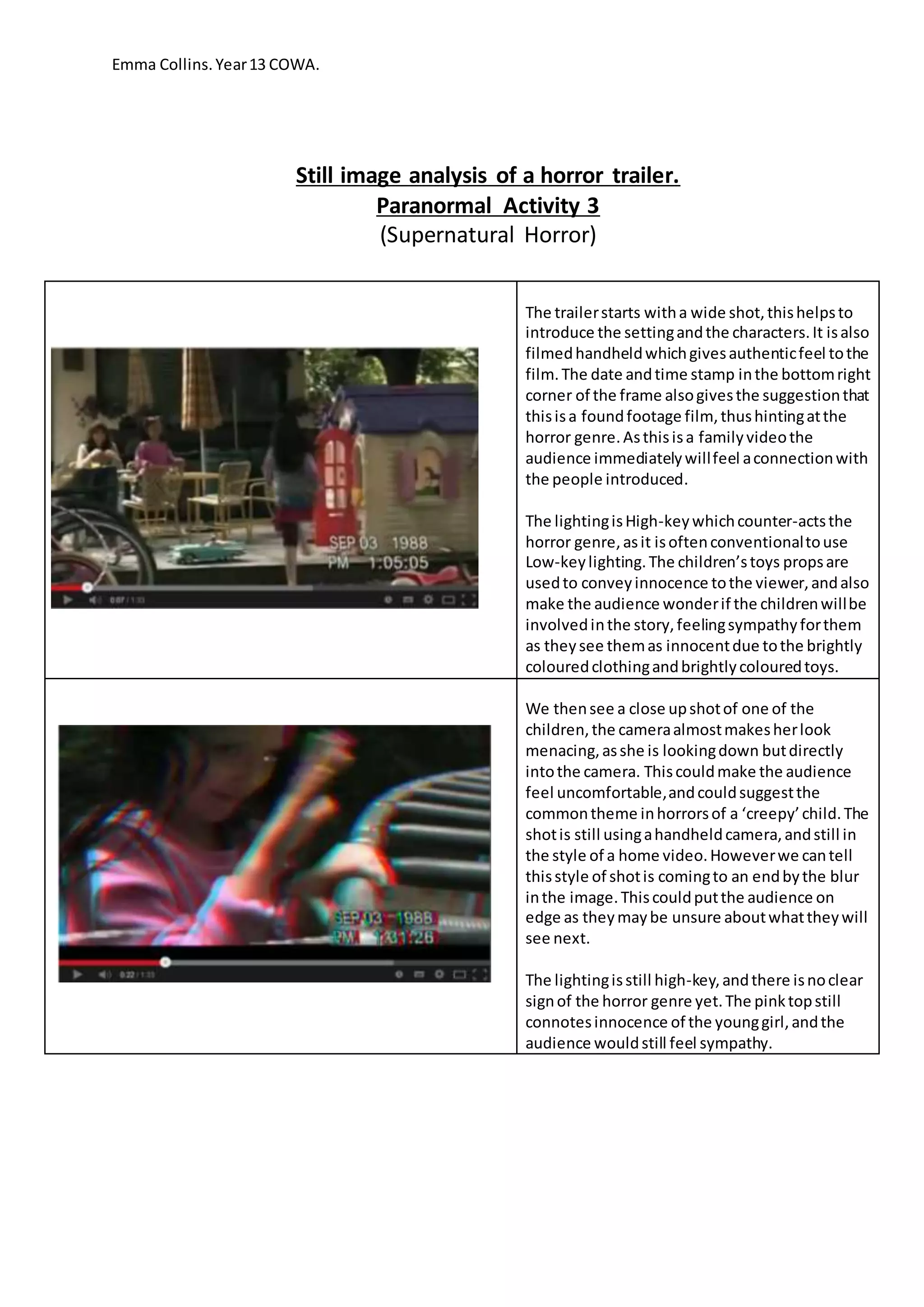 Still image analysis | DOCX