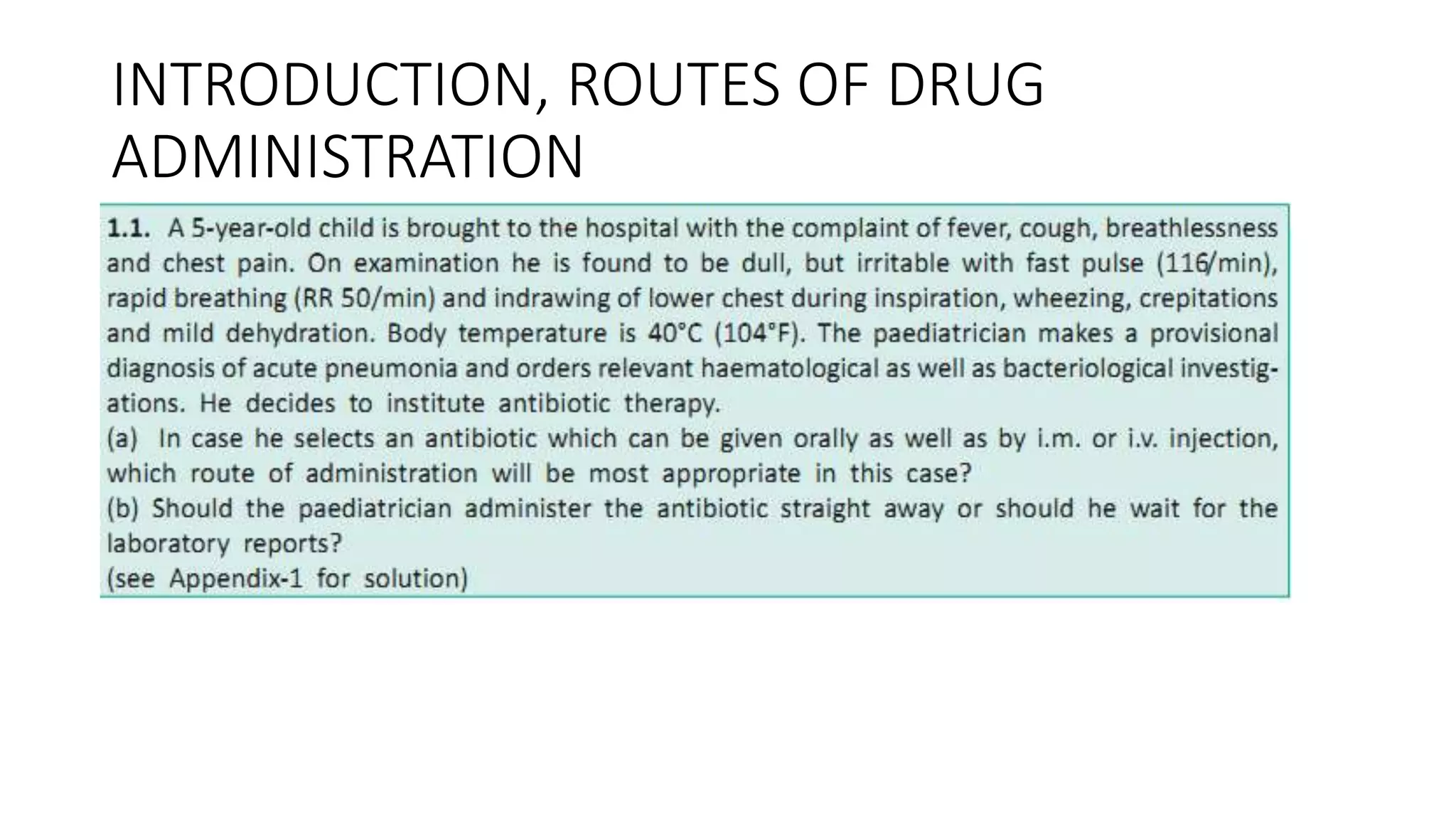Pharmacology KDT problem based questions | PPTX
