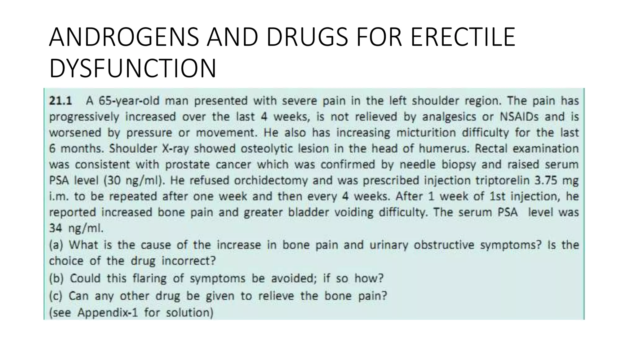 Pharmacology KDT problem based questions | PPTX