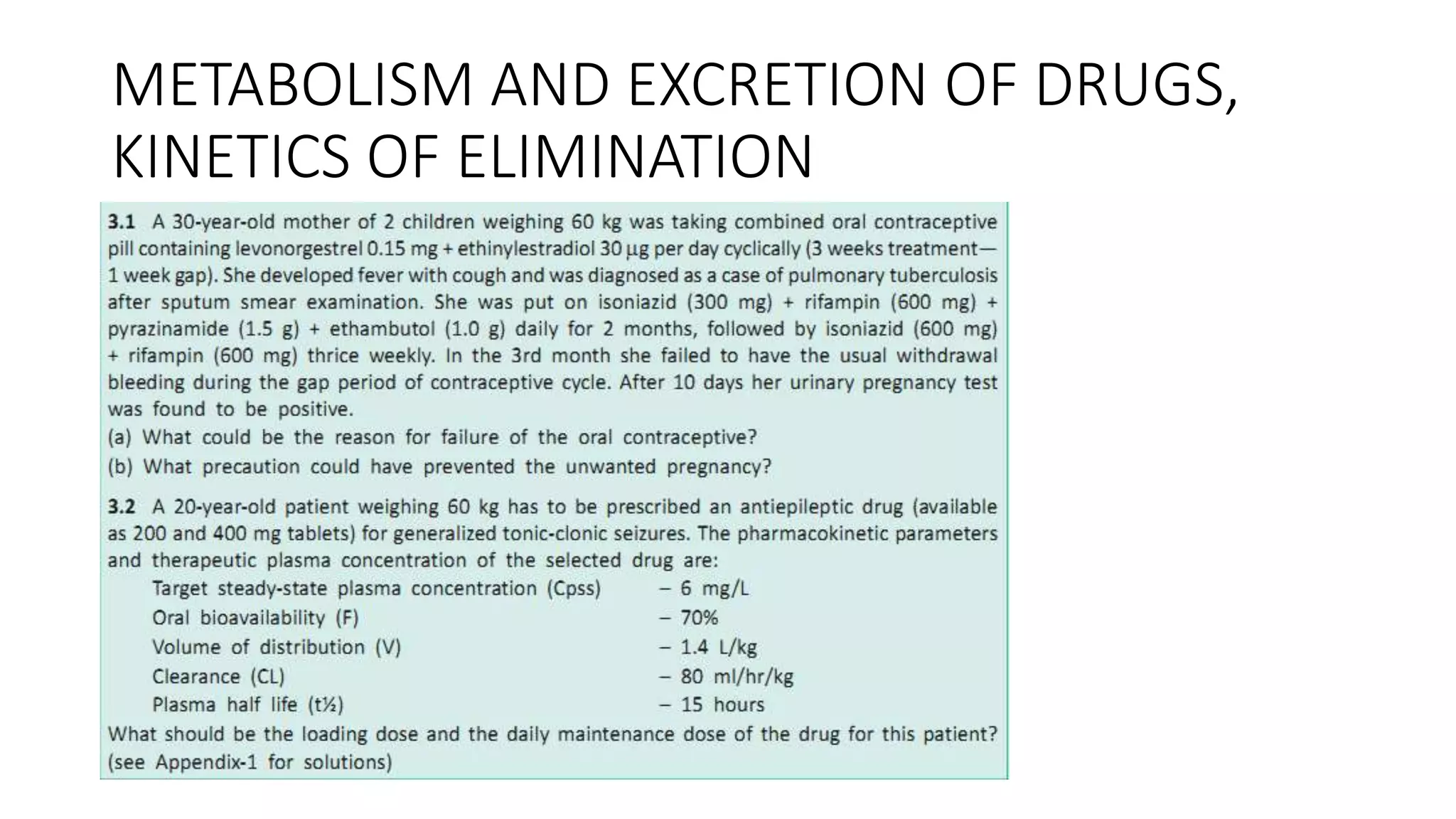 Pharmacology KDT problem based questions | PPTX