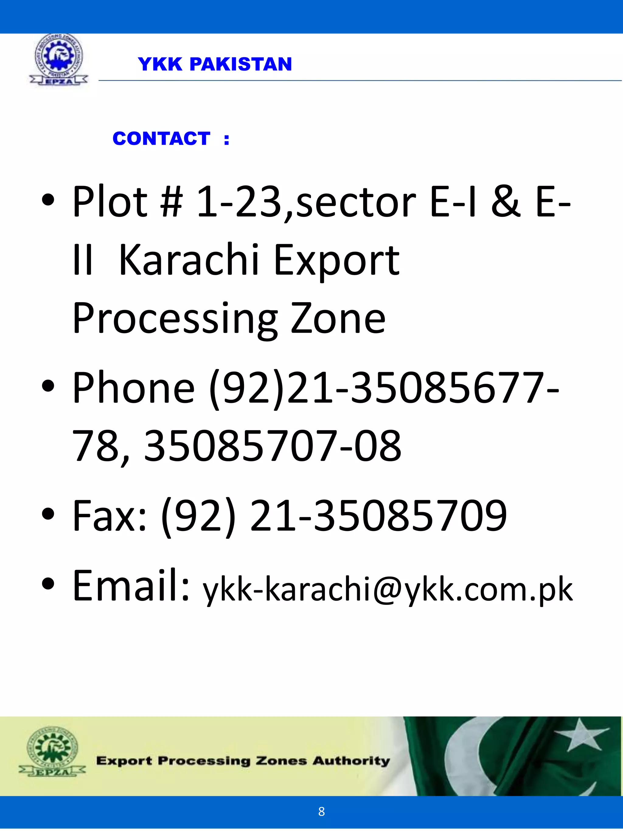 Ykk Pakistan | PPTX
