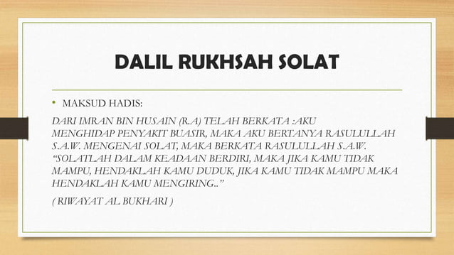 Rukhsah solat | PPTX