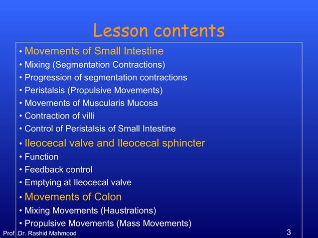 Movements of small and large intestine | PPT