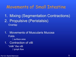 Movements of small and large intestine | PPT