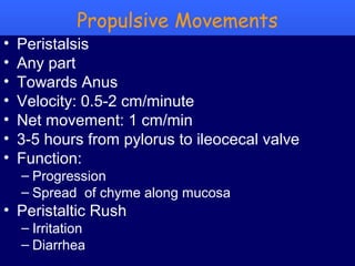 Movements of small and large intestine | PPT