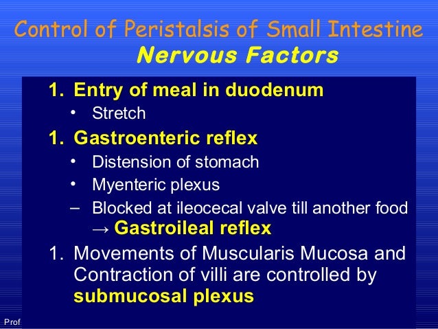 Movements of small and large intestine